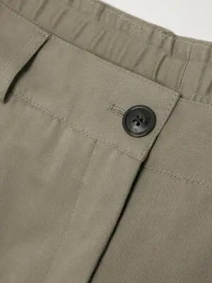 Purdey Cotton-blend Twill Straight-leg Trousers - Green