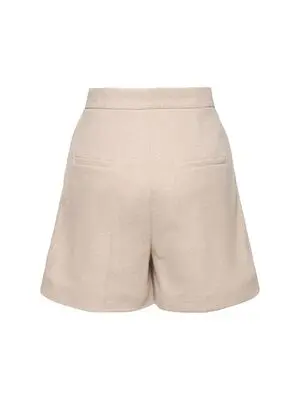 Max Mara Jessica Pleated Cotton Jersey Shorts