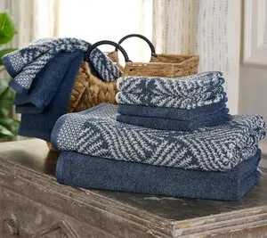 HOME REFLECTIONS As Is 8-pc Jacquard & Solid Towel Set - One-color