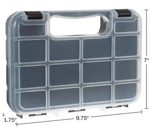 STALWART 2-pack Plastic Storage Box With 14 Sma Ll Compartment