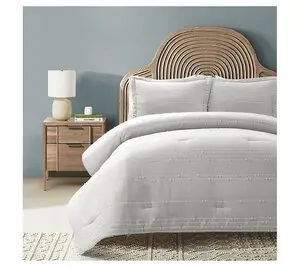 LUSH DECOR Clipped Stripe Jacquard Comforter Se T- K/cal K - One-color