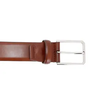 Santoni Leather Square Belt