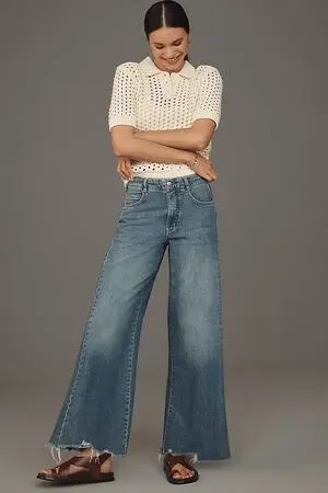 PILCRO Adi Regenerative Cotton Mid-rise Flare Jeans - Plover