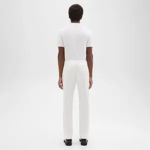 Theory Classic-fit Pant In Organic Cotton - White