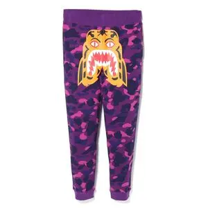 A BATHING APE Camo Tiger Slim Sweat Pants - Purple