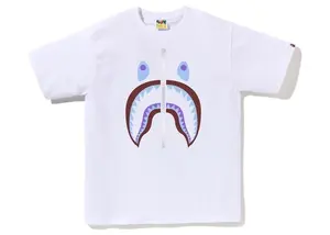 A BATHING APE Colors Shark Tee Shirt - White