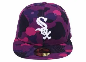 BAPE X Mlb New Era White Sox 59fifty Fitted Cap - Purple
