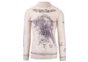 Givenchy Second Skin Effect Printed Mesh Long Sleeve T-shirt