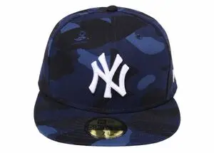 A BATHING APE X Mlb New Era Yankees 59fifty Fitted Cap - Navy Blue