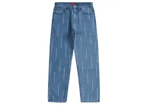 Supreme Logo Stripe Jacquard Regular Jean