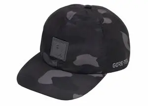 A BATHING APE Goretex Camo Panel Cap - Black