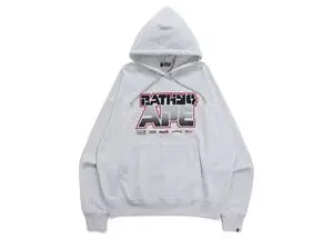 A BATHING APE Graphic Pullover Hoodie - Gray