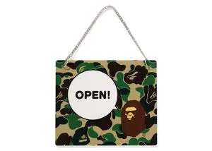 A BATHING APE Abc Camo Open/closed Signboard