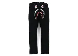 A BATHING APE Shark Washed Wide Fit Denim Pants