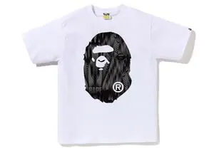 BAPE Speed Racer Big Ape Head Tee Shirt White Black