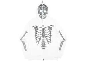FTP Skeleton Full Zip Hoodie - White