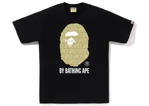 BAPE Logo Monogram By Bathing Ape Tee Shirt Black Beige