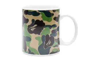 A BATHING APE Abc Camo Mug - Green