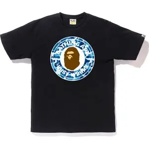 A BATHING APE Abc Camo Busy Works Tee Shirt - Black/blue