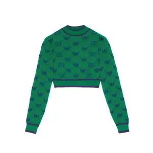 Gucci X Adidas Wool Jacquard Sweater