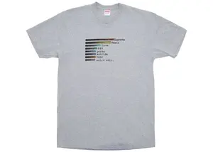 Supreme Supreme Chart Tee Heather Grey