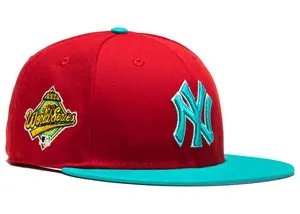New Era New York Yankees 1996 World Series Patch 59fifty Fitted Hat - Red/teal