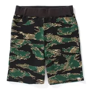 A BATHING APE Tiger Camo Sweat Shorts