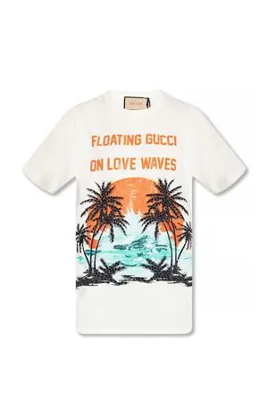 Gucci Love Waves Oversized T-shirt - White Multi