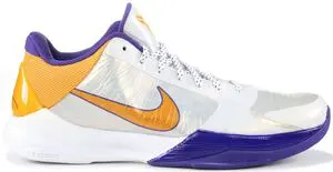 Nike Kobe 5 Lakers Sneakers - White/del Sol/neutral Grey
