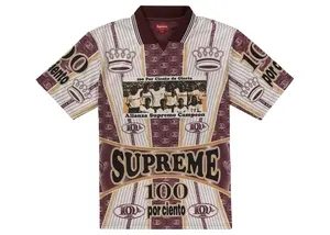 Supreme Por Ciento Soccer Jersey Burgundy