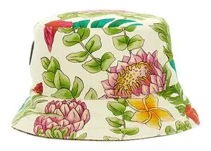 Gucci Gg Supreme Reversible Bucket Hat - Floral Multi/beige