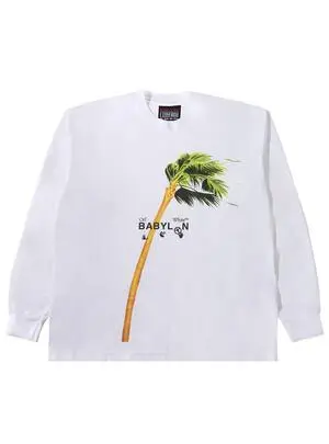 Off-White Off X Babylon Ill Wind Palm Long Sleeve T-shirt - White