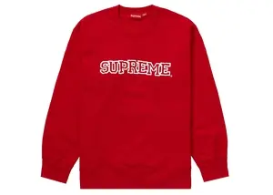 Supreme Logo Crewneck Sweatshirt - Red