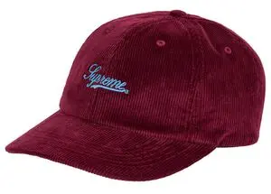 Supreme Script Corduroy 6-panel Cap