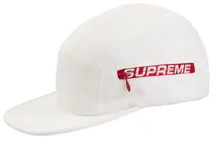 Supreme Side Zip Camp Cap - White