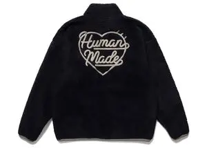 HUMAN MADE Boa Fleece Pullover - Navy Blue