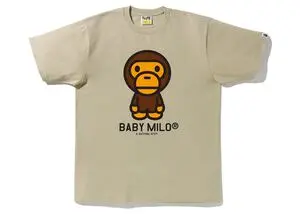 A BATHING APE Baby Milo Tee Shirt - Beige