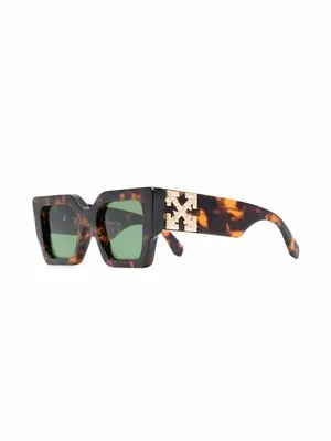 Off-White Catalina Rectangular Sunglasses - Brown/green/gold (oeri003y21pla0016055)