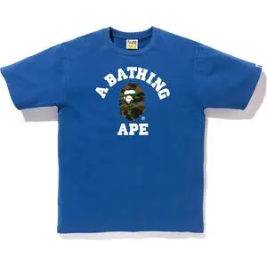 A BATHING APE 1st Camo College Tee Shirt Blue/green
