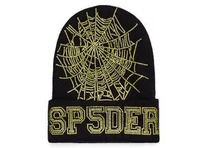 SP5DER Web Beanie - Onyx/yellow