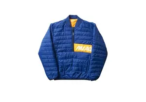 PALACE Half Zip Packer - Blue/orange