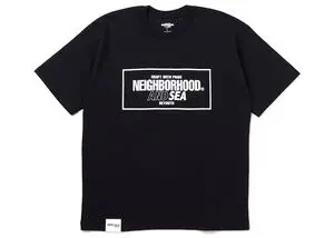 NEIGHBORHOOD X Wind And Sea Short Sleeve Tee Shirt - Black