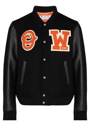 Off-White Varsity Jacket - Black/orange