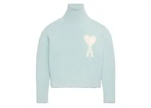 Ami Paris Ivory Sweaters For Men