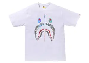 A BATHING APE City Camo Shark Tee Shirt (ss24) White/gray