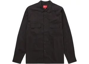 Supreme Pinstripe Linen Shirt - Black