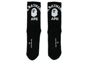 A BATHING APE College Socks Fw21 - Black