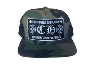 Chrome Hearts Ch Hollywood Trucker Cap - Camo/black