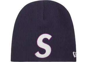 Supreme New Era S Logo Beanie - Light Navy Blue