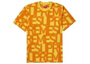 Supreme Spellout Short Sleeve Top - Yellow